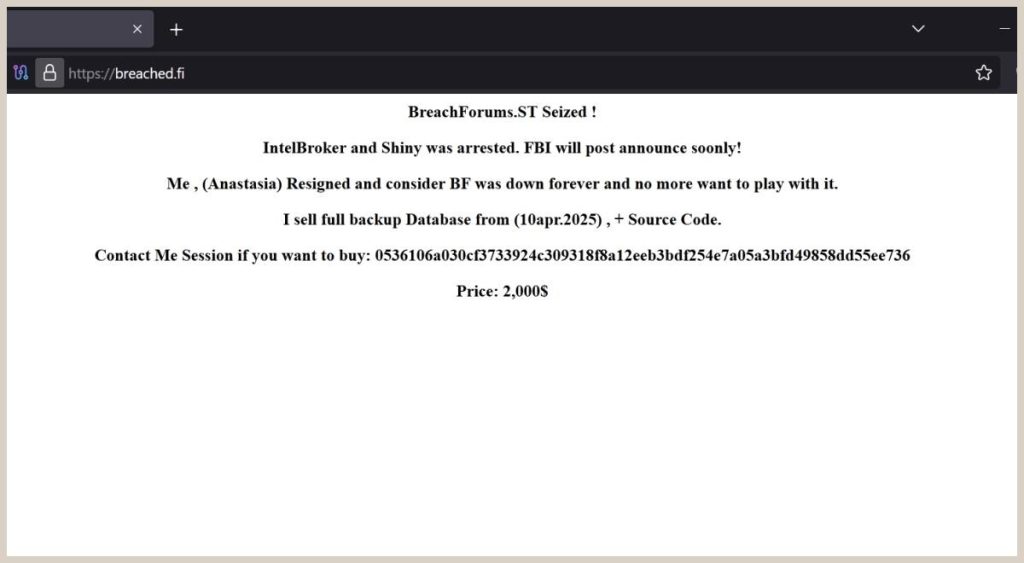 BreachForums знову закривають після спроби запуску 4.0 - HackYourMom