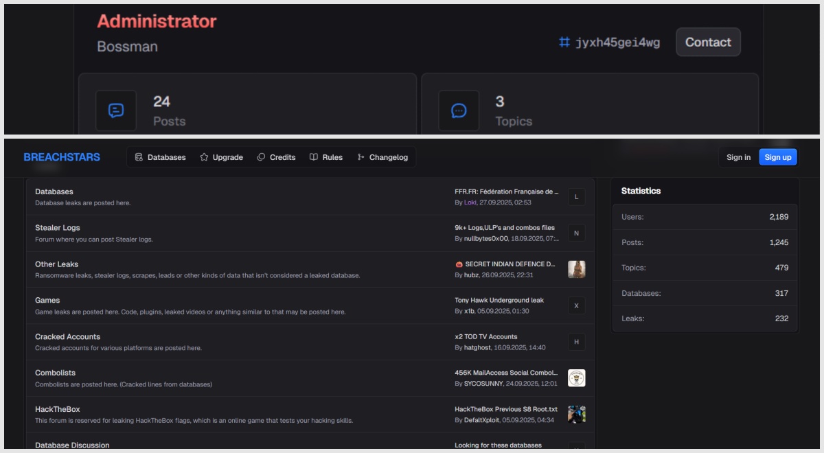 BreachForums is back: now called BreachStars - HackYourMom